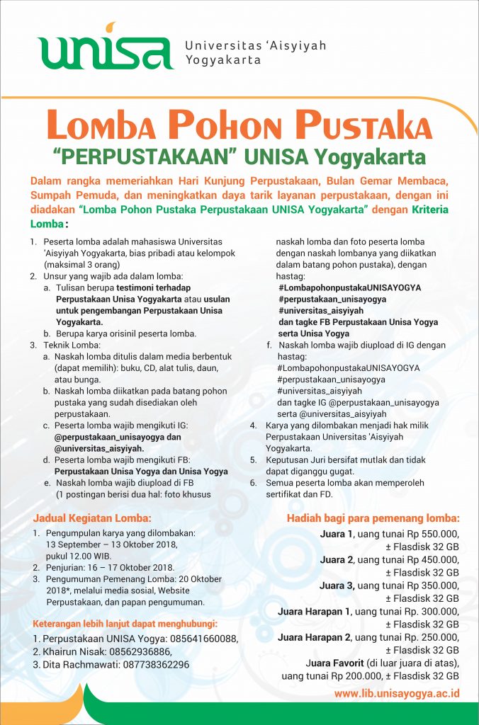poster pohon perpustakaan 2018 | Perpustakaan
